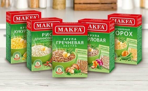 Набор круп рис/крупа кукурузная/гречка/перловка/горох в пакетиках Макфа