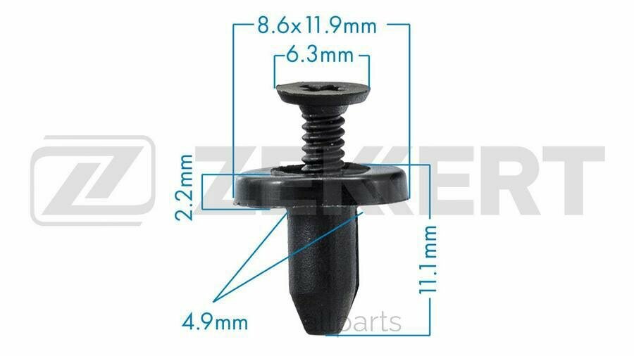ZEKKERT BE-1710 Клипса крепёжная Ford Mazda (миним. кол-во заказа 10 шт)