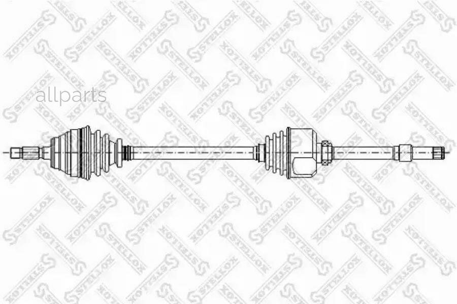 STELLOX 158 1036-SX Привод правый 1123mm, 20949