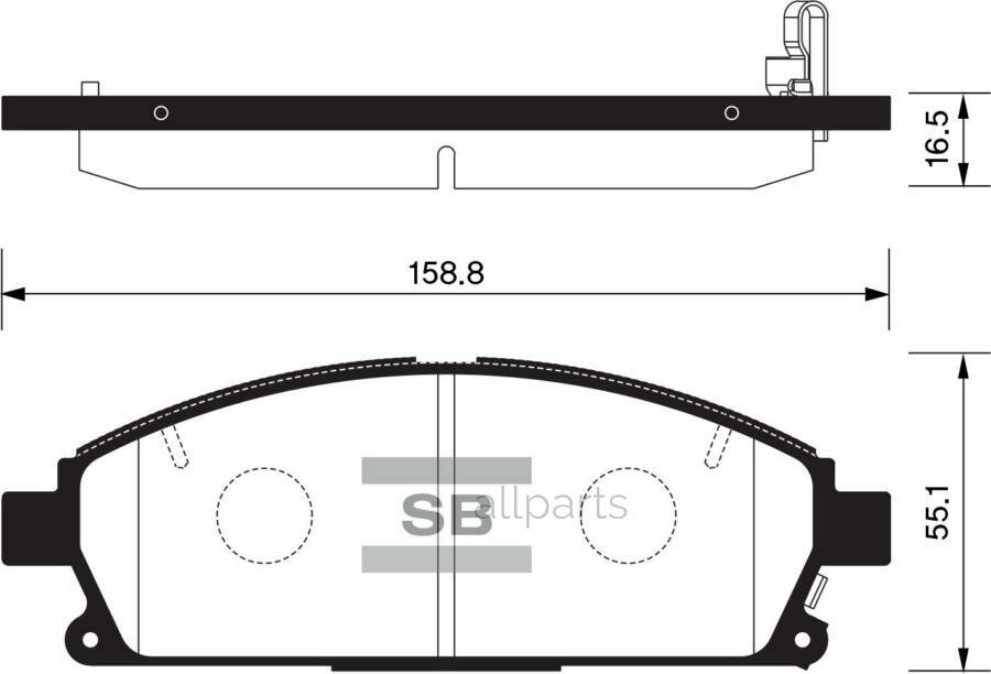 SANGSIN BRAKE SP1365 Колодки тормозные дисковые, передние