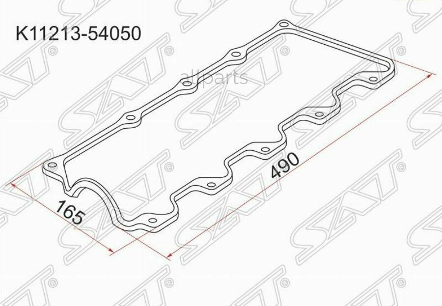 SAT K11213-54050 Прокладка клапанной крышки Toyota Crown 87-01 / Hiace 82-20 2L;2LTE;3L;5L