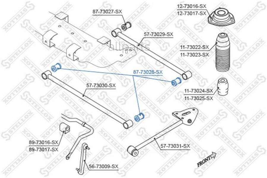STELLOX 8773028SX сайлентблок зад. рычага зад. наружн!\ Daewoo Lacetti 04>