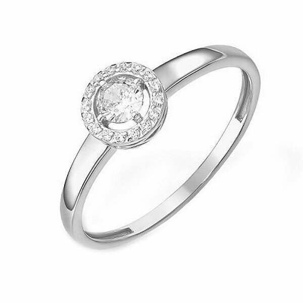 Кольцо, серебро, 925 проба, родирование, фианит