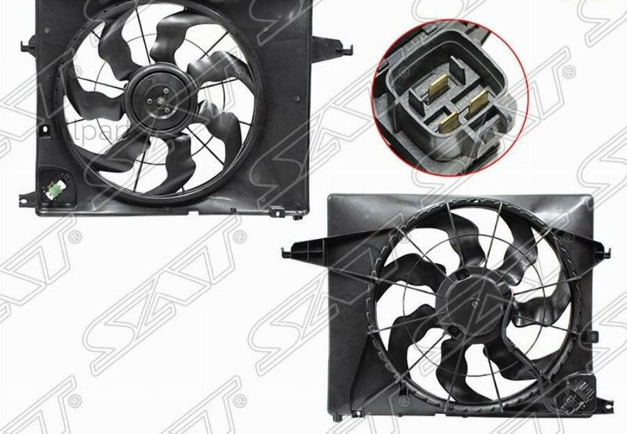 SAT ST-HN67-201-A0 Диффузор радиатора в сборе HYUNDAI SANTA FE 2,4 12-