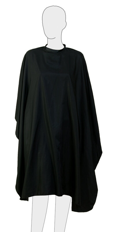 Пеньюар парикмахерский Dewall Классика на крючках черный 130x148см