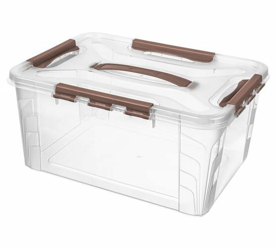 Универсальный ящик для хранения Econova Grand Box с замками и ручкой, 15,3 л 433200414