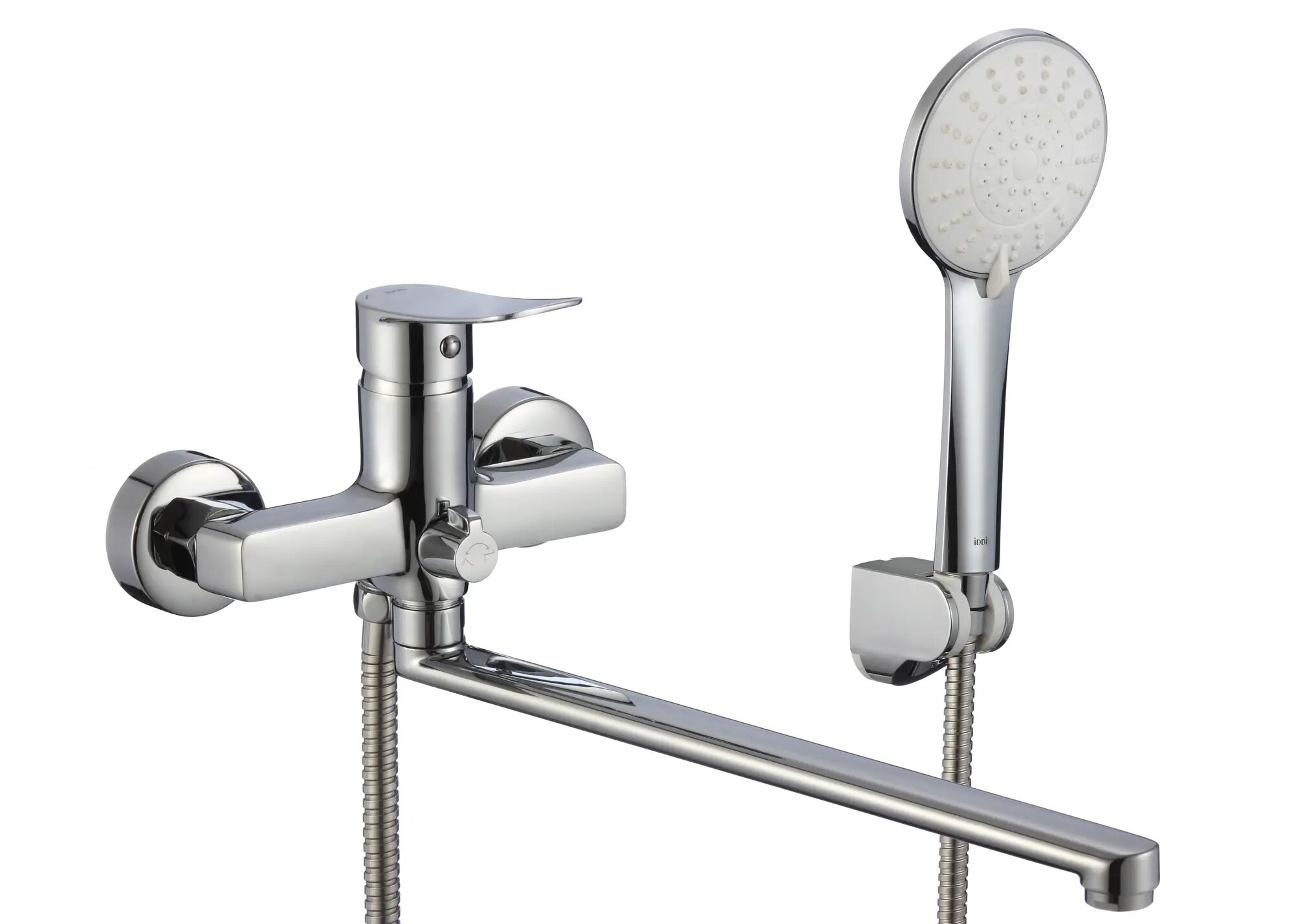 Смеситель для ванны Iddis Foss FOSSB00i10 однорычажный универсальный с лейкой и шлангом цвет хром