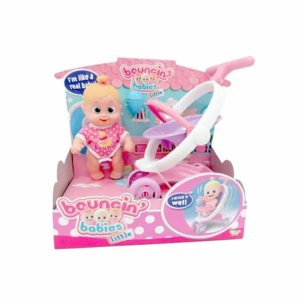 Bouncin' Babies - Кукла Бони 16 см с коляской, дисплей