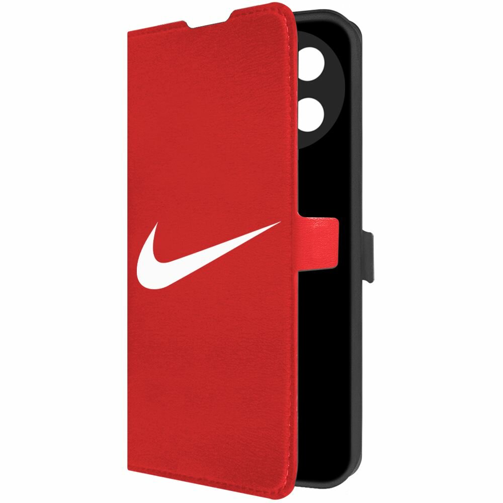 Чехол-книжка Krutoff Eco Book для Realme 11 4G Nike (Найк) (красный)