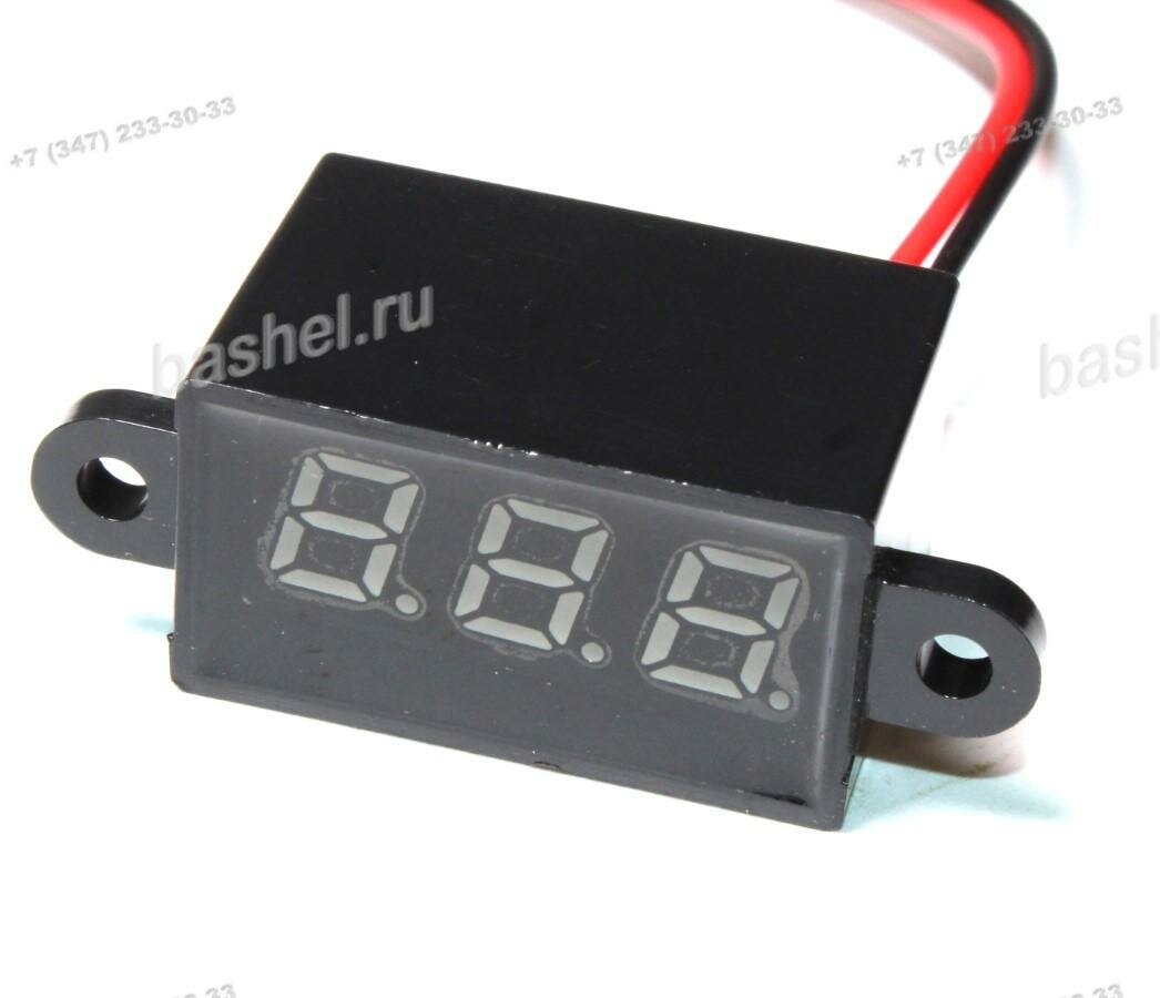 3.5-30VDC blue IP68 (27x15мм), Мини вольтметр, синяя индикация, влагозащита