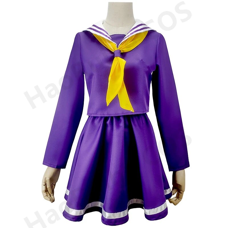 Костюм Широ из аниме «No game no life» для косплея, женская одежда на Хэллоуин, парик для карливального платья, матросский костюм, японская школьная форма