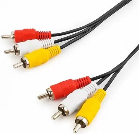 Кабель 3x RCA (M) - 3x RCA (M), 5м, GoPower (00-00027486)