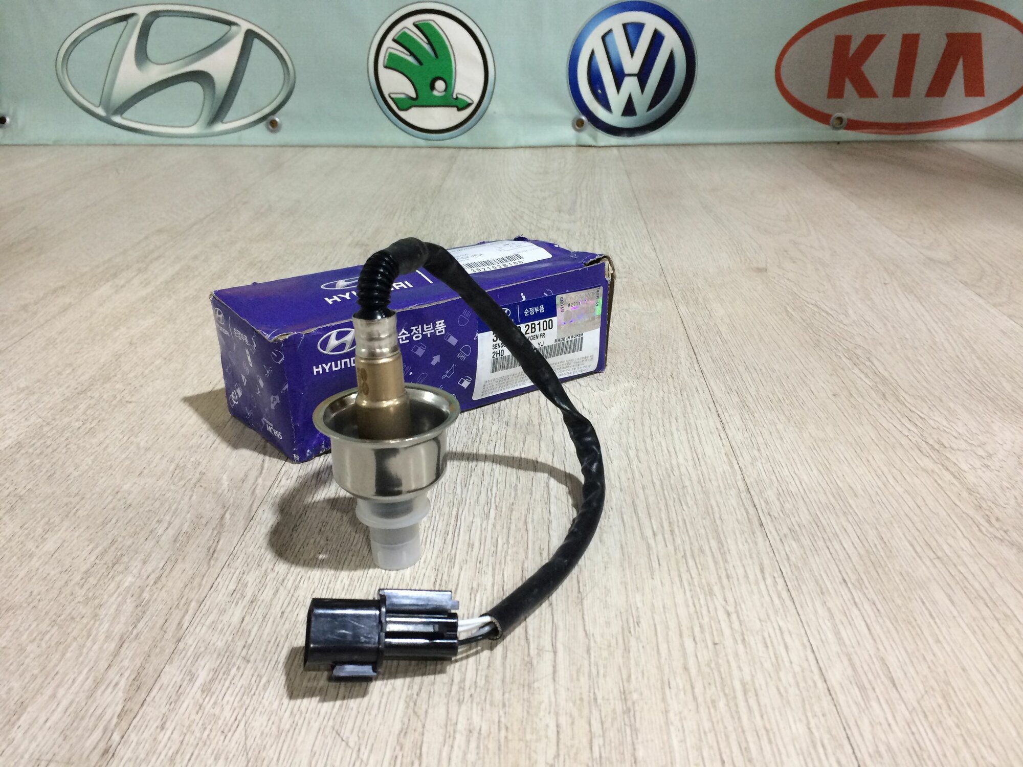 Датчик кислородный верх первая лямбда коллектора выпускного Солярис Рио 3 Ай 20 Каренс Сид Венга Solaris Rio I20 IX20 Carens Ceed Venga G4FA G4FC