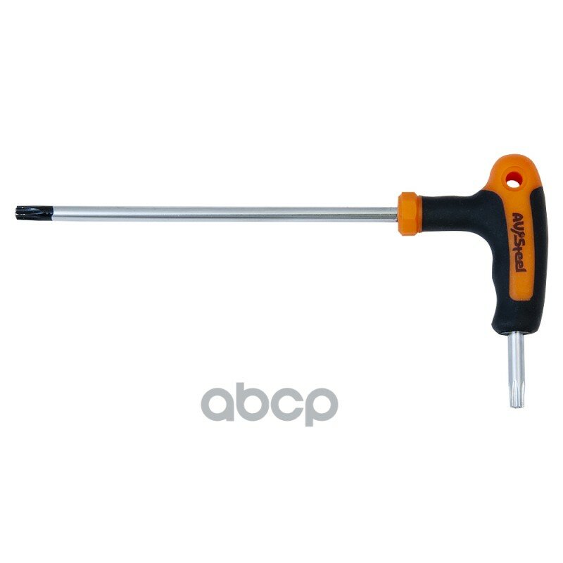 Ключ TORX ТТ25H Т-образный с отверстием, (L-150мм), магнитное жало, 2-комп. рукоятка, CrV AV Steel арт. AV360025 - высокое