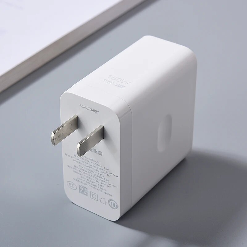 Для Oneplus Ace Pro 160 Вт зарядное устройство Fast SuperVooc 12A USB C to USB C PD US Plug only