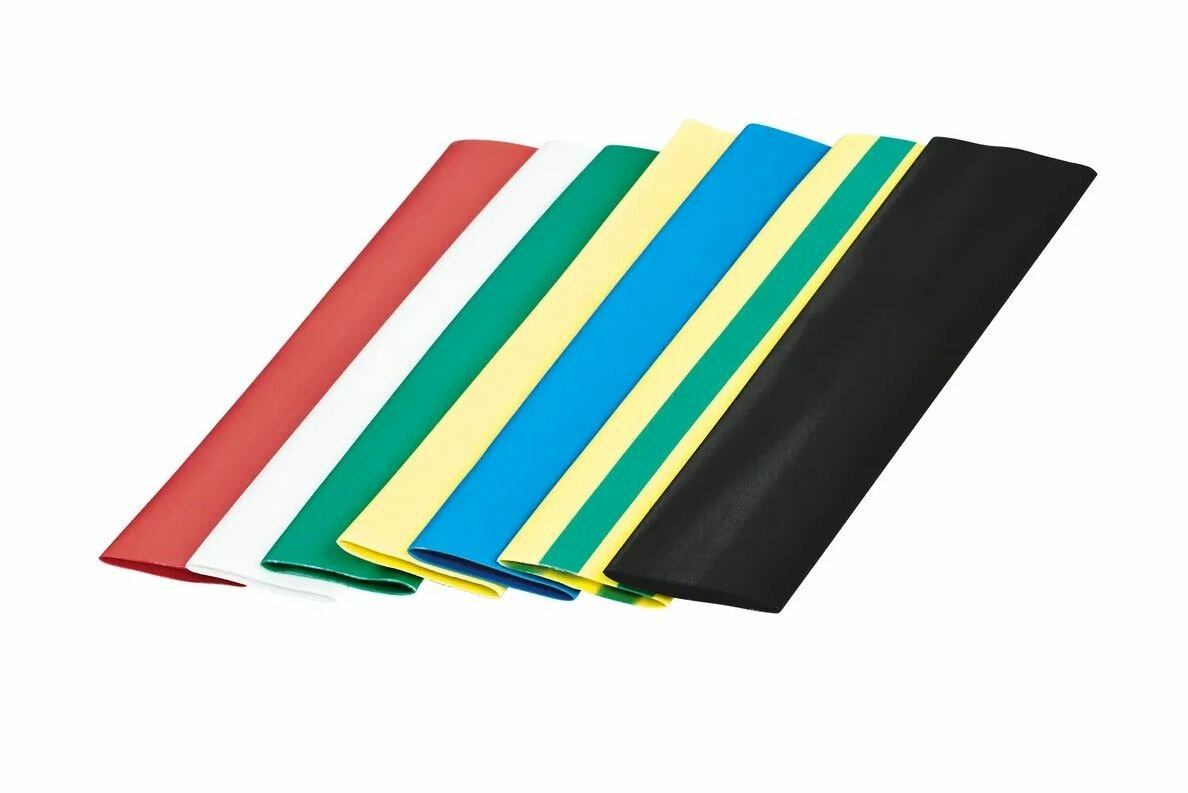 Термоусаживаемая трубка ТУТ нг 45/22,5 набор:7 цветов по 3шт. 100мм.