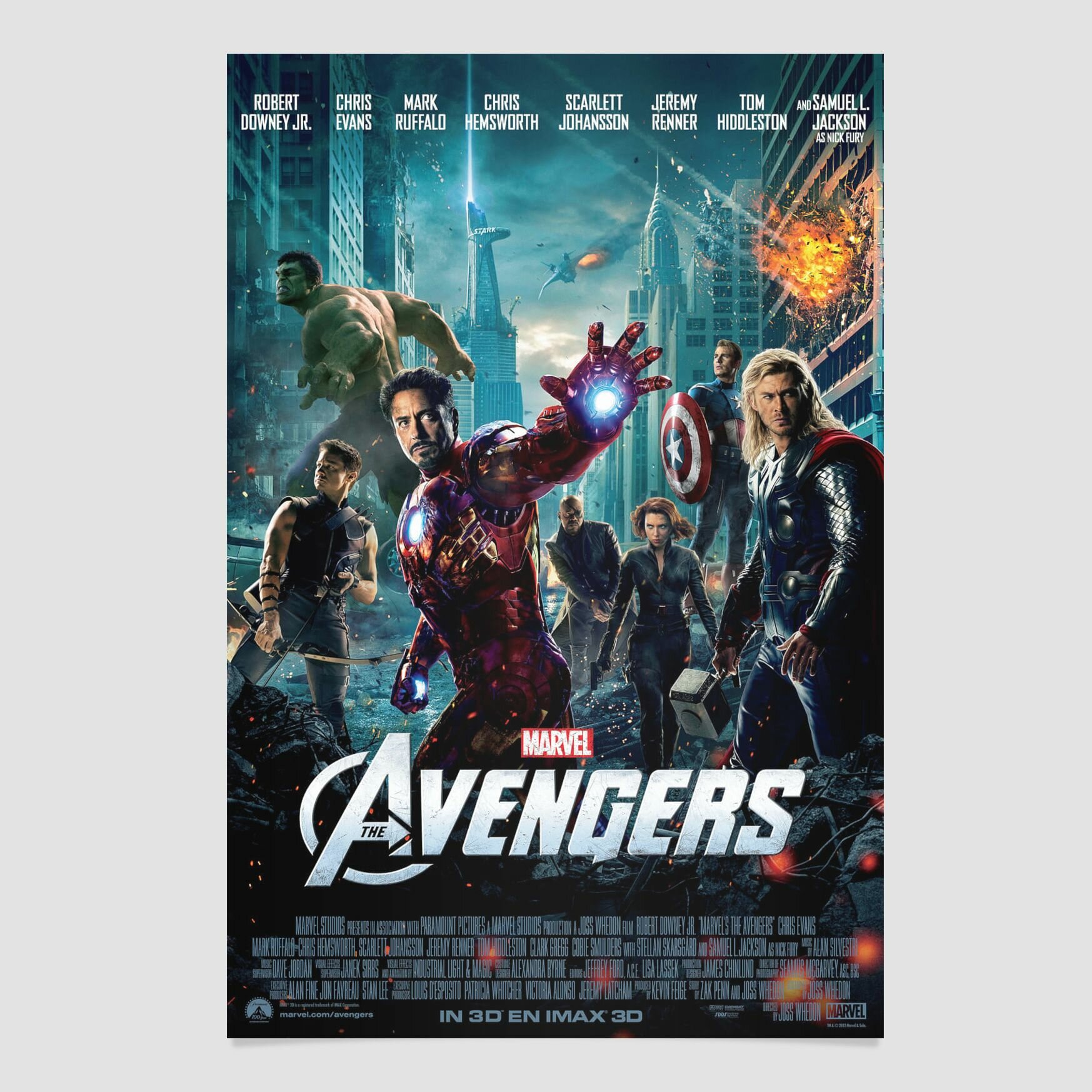 Постер (плакат) по фильму MARVEL Мстители - 40x60 см. - от Poster4me