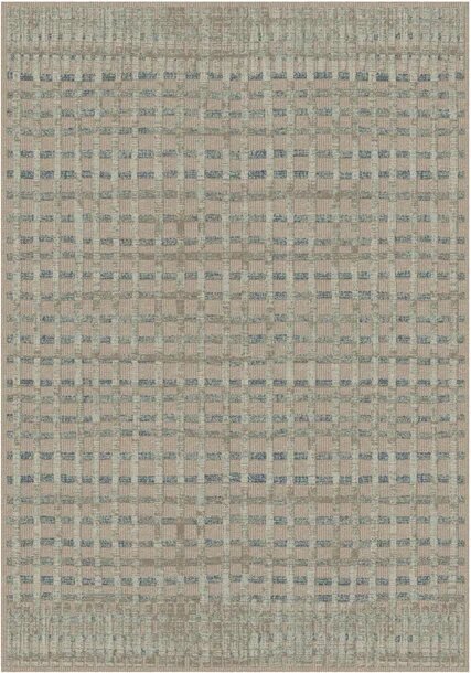 Ковер шерстяной на пол в гостиную в спальню 140х200 см бежевый современный ворс 4 мм 324806 KoverVDom