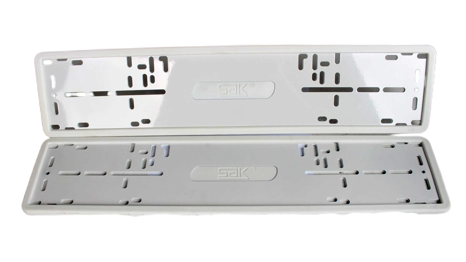 Рамка номерного знака силикон белая комплект 2 штуки