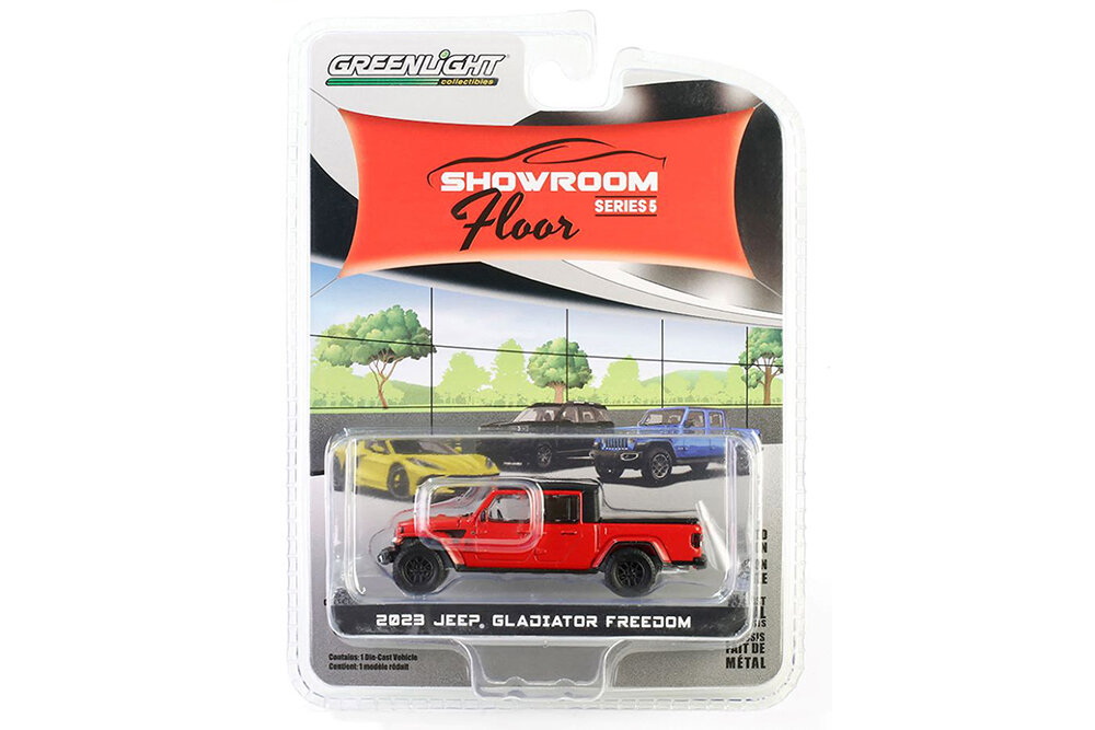 Модель коллекционная GREENLIGHT Jeep gladiator 4X4 freedom 2023 firecracker red (длина модели 6-10 см)