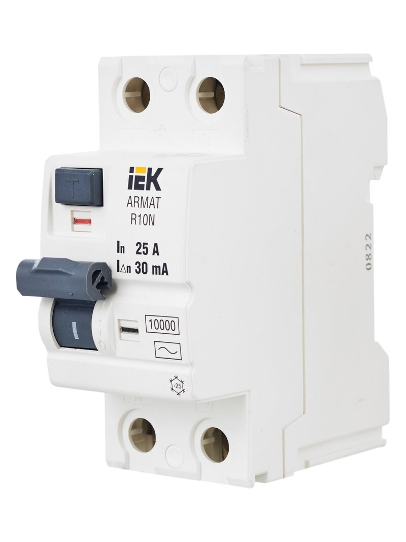 Выключатель дифференциального тока IEK ARMAT ВДТ двухполюсный R10N 25А 30мА тип AC