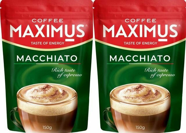 MAXIMUS Кофе растворимый Macchiato, 150 г, 2 уп