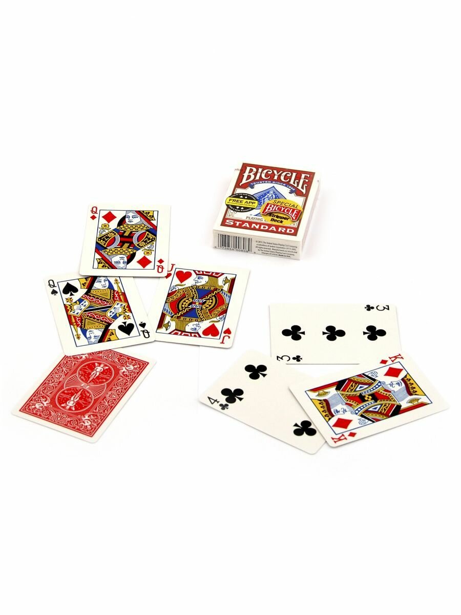 Карты фокусные Bicycle Stripper Deck red / конусная колода для фокусов — фото 1