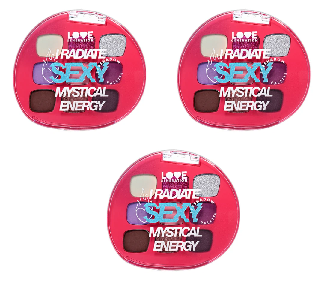 Палетка теней для век Love Generation I radiate sexy mystical energy, 01 9 оттенков, 7,2 гр 3 шт