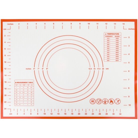 Коврик Nouvelle для раскатки теста и выпечки с разметкой, 40х30см (9904429)