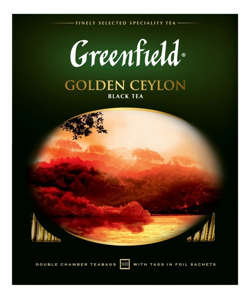 Чай черный GREENFIELD Golden Ceylon Цейлонский, 100пак x 5 упаковок