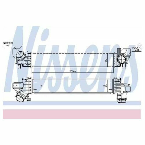 Интеркулер Nissens 96378 для BMW 1 F40, 2 ACTIVE TOURER VAN F45, 2 GRAN COUPE F44, 2 GRAN TOURER VAN F46,