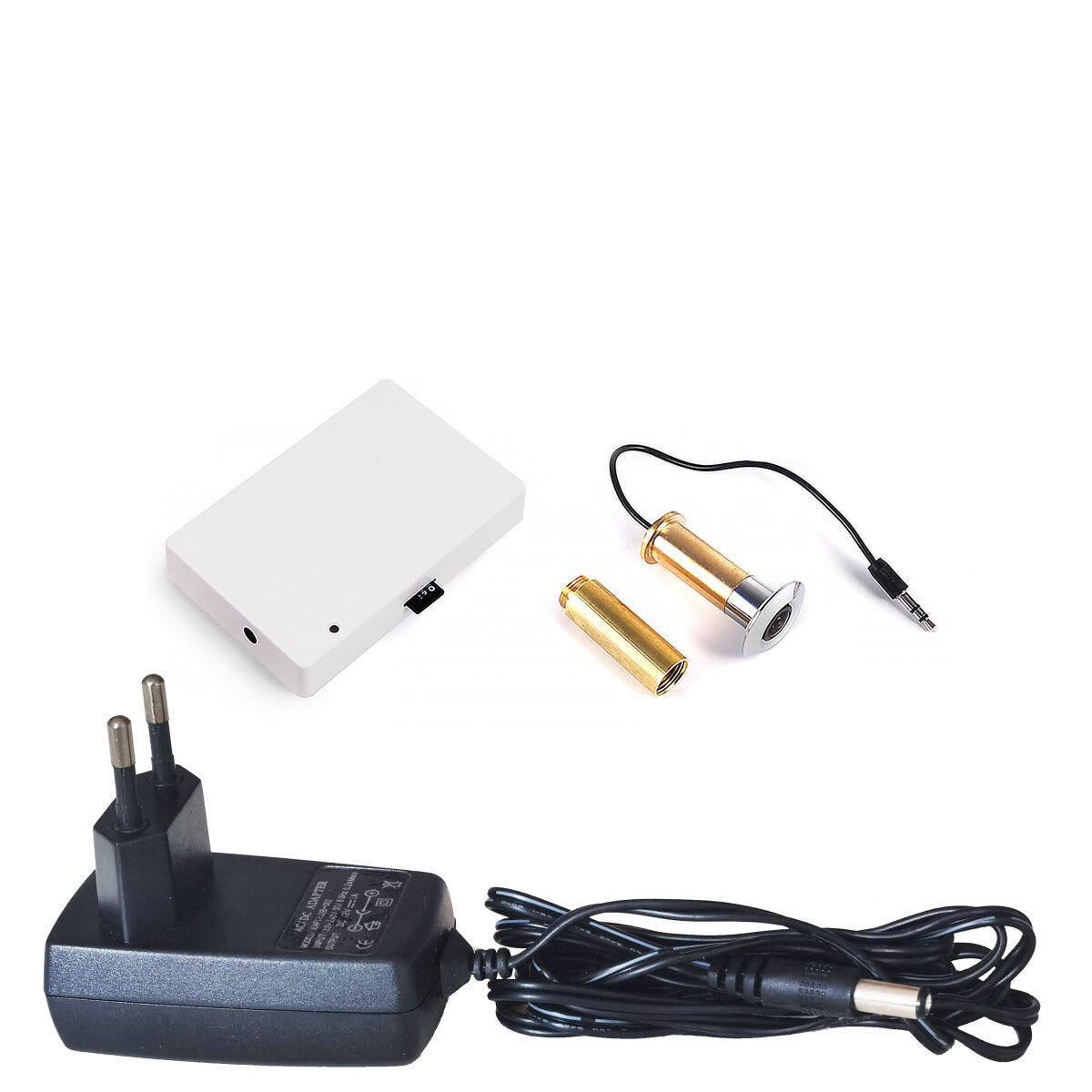 Видеоглазок для двери в виде обычного Ай-Хоум Глаз-Lite (Белый) (Y12983OHI) с углом обзора 160 град с записью на SD карту по датчику движения.