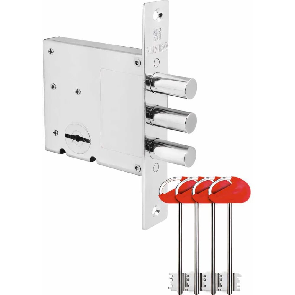 Врезной сувальдный замок Fuaro MDV10/S-60.00.3R14, 4 кл. 36239