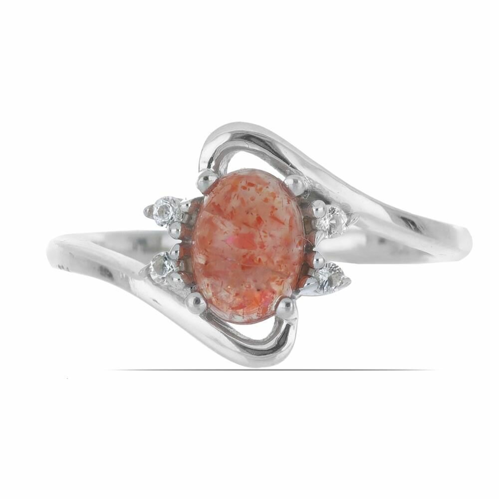 Кольцо тонкое, серебро, 925 проба, родирование, топаз