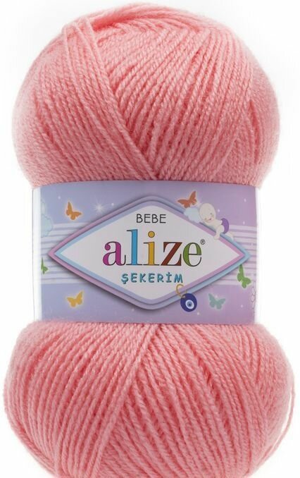Шекерим бэби (Sekerim bebe) упаковка 5 мотков 100 г. 320 м. 100% акрил цвет 517 светло-персиковый