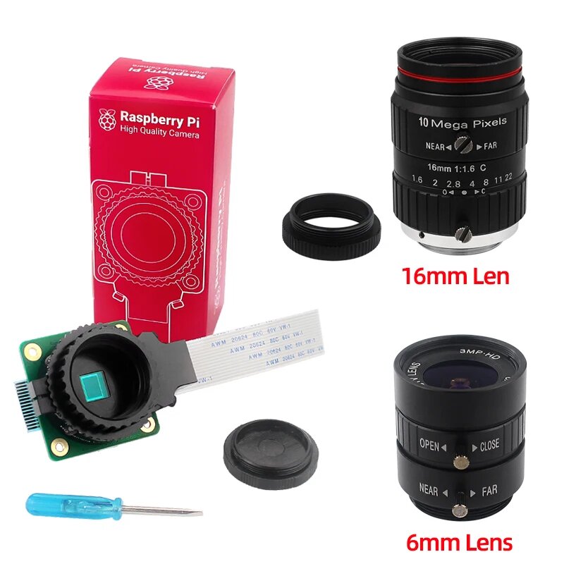 Камера Raspberry Pi 12MP с линзой 16mm, цвет 6