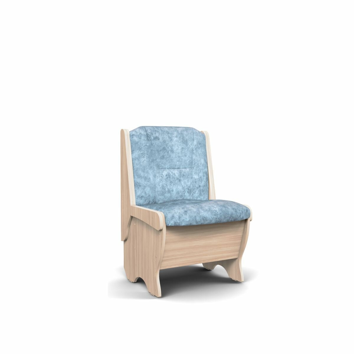 Скамья "лотос" малая (550мм) Ясень/Велюр Лагуна (Бител)