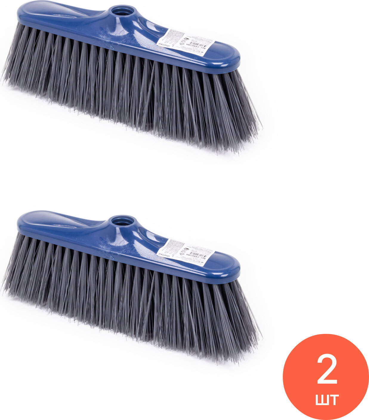 Щетка Martika Фанго для пола без черенка пластик синий 240х110х65мм (комплект из 2 шт)