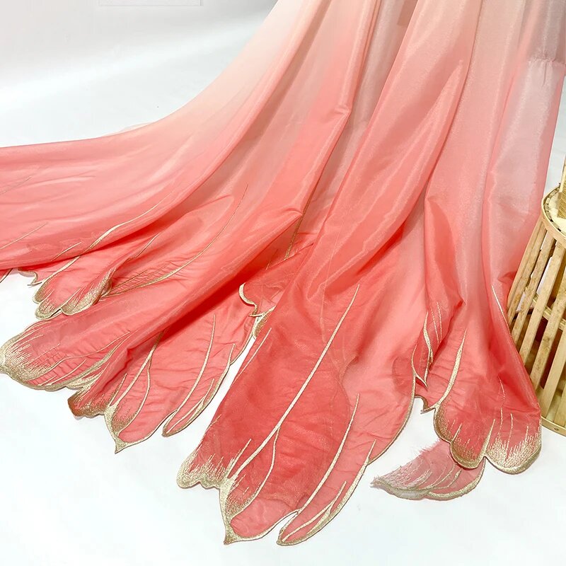 Китайская вышитая ткань с рисунком лотоса 150х100 см Розовый, 22