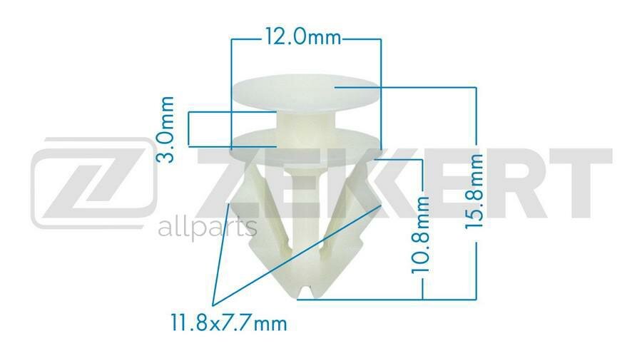 ZEKKERT BE-1634 Клипса крепёжная VAG (миним. кол-во заказа 10 шт)