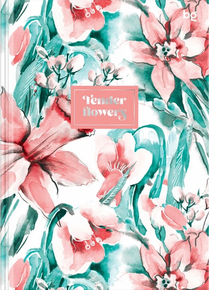 Бизнес блокнот А5 BG Tender flowers 120л матовая ББ5т120_лм_тф62656