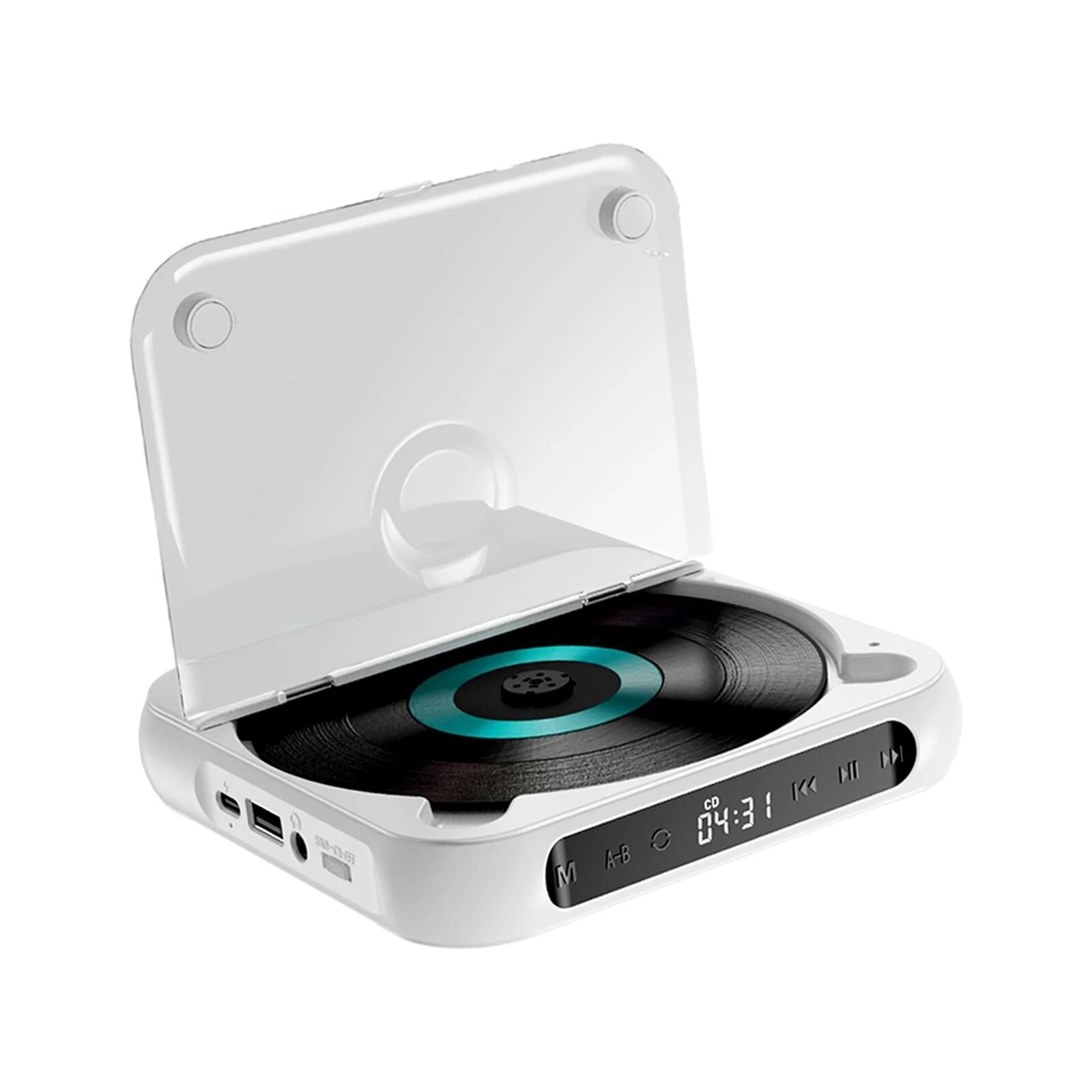 Домашний CD-плеер Компактный аудиоплеер для друзей Изучающих языки Детей Белый