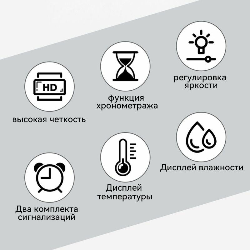 Часы настенные N701, электронные, с подсветкой, арабские цифры — фото 1