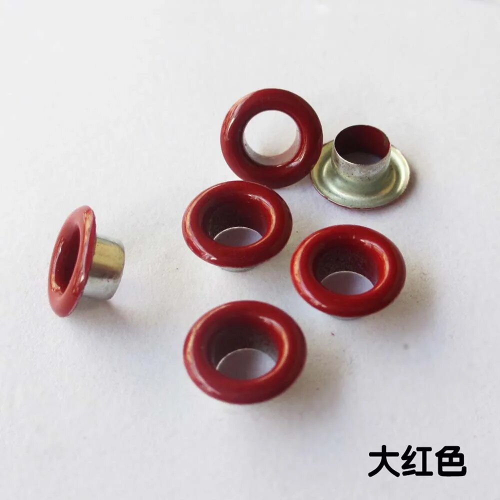 50шт красные металлические люверсы ET 8mm
