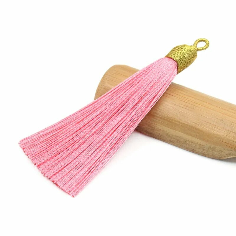 Шелковые бахромы с кисточками 2-10 шт, 85 мм Розовый, 85mm 4PCS-LOT, Pink