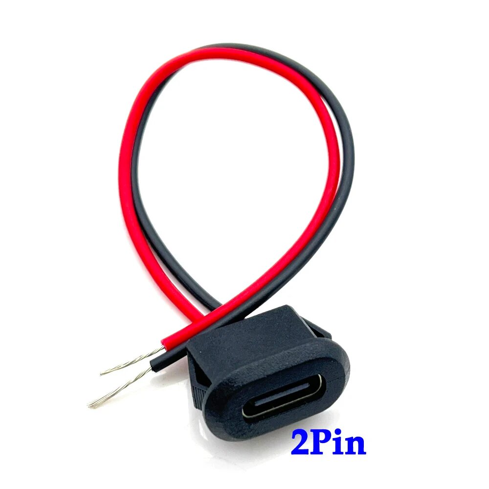 Разъем USB Type-C LAJQTAO 2P-6P 3A 2Pin black