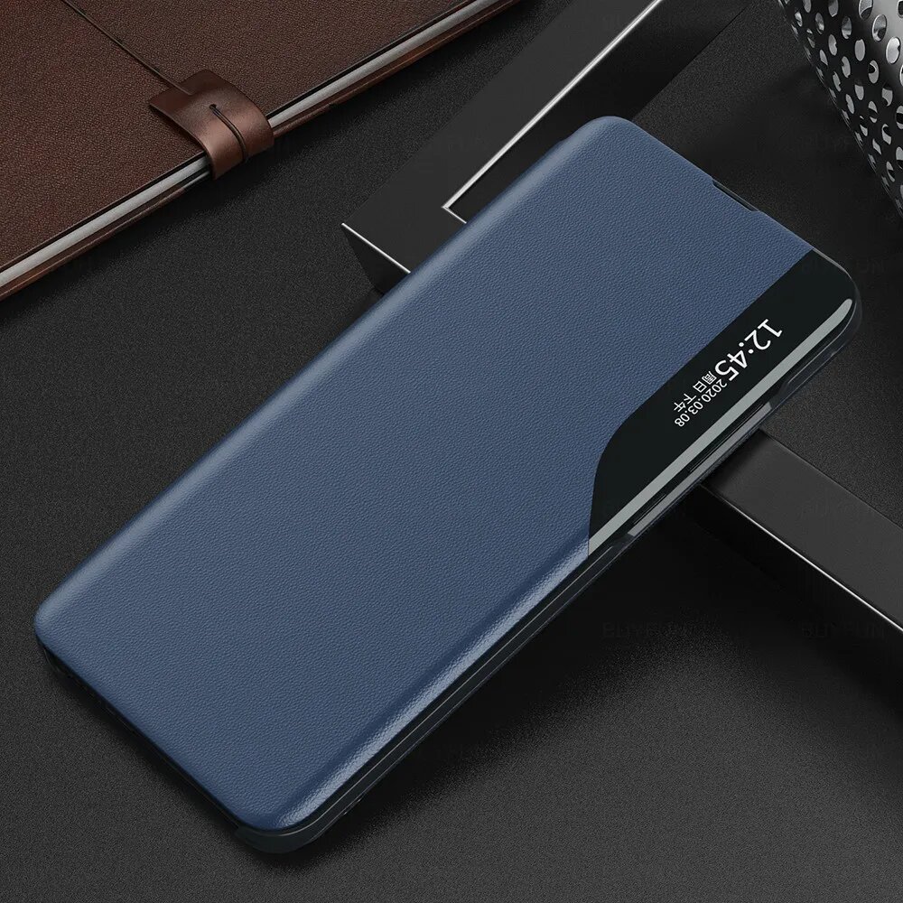 Умный кожаный чехол-книжка с окошком для телефона Xiaomi13 Fundas Синий, blue-02, For Xiaomi Civi2