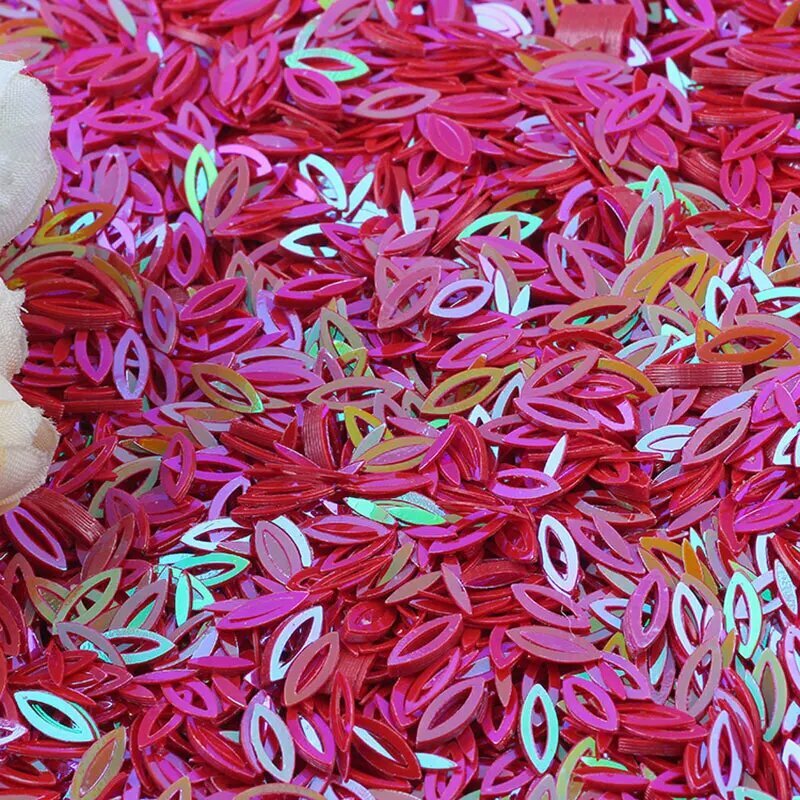 Пайетки ПВХ овальные 10г/20г/50г Розовый, 20g, Big Red