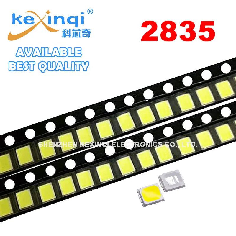 Светодиоды SMD 2835 белые 100 шт. 36V-30MA-1W