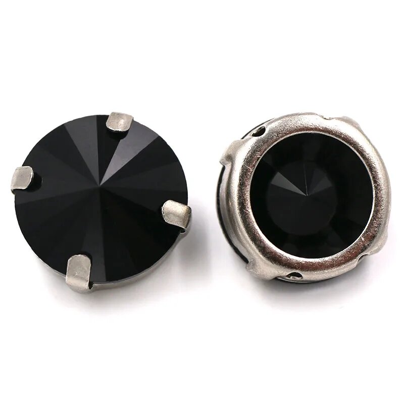 Хрустальные стразы для пошива Черный, 8mm 28pcs, Black